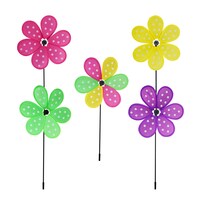 View Polka-Dot Garden Pinwheels, 21x10 in.