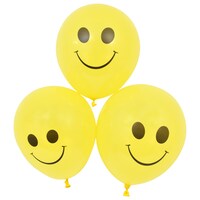 View Smiley Face Latex Balloons, 12-ct.