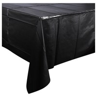 View Black Plastic Table Covers, 108x54