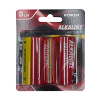 View E-Circuit Alkaline D Batteries, 2-pc