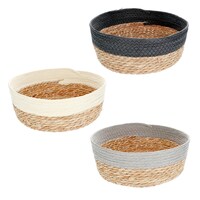 View Woven Straw Round Baskets, 11.8x11.8