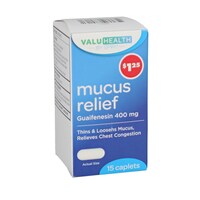 View ValuHealth Mucus Relief Caplets, 15