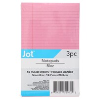 View Jot Notepads, 8x5 in., 3-ct.