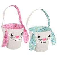 View Canvas Bunny Basket with Ears