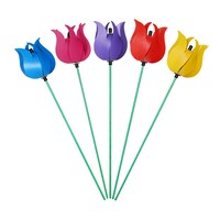 View Bright Spring Plastic Tulip Pinwheels,