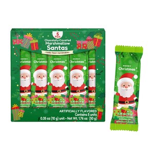 View Chocolate Covered Marshmallow Santas, 5-ct.