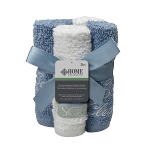 View Embroided Cotton Wash Cloth Bundles,