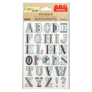 View Crafter's Square Puffy Foil Alphabet