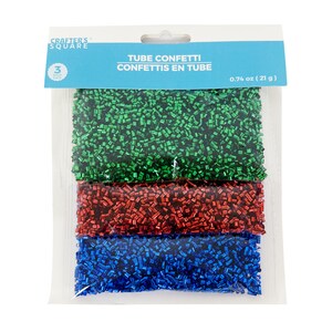 Crafters Square Tube Confetti, Assorted Colors, 3-pc Pack. | Dollar Tree
