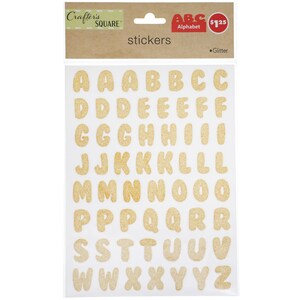 View Crafter's Square Vinyl Alphabet Glitter