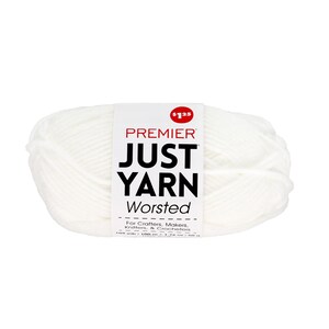 Premier Just Yarn White Worsted Yarn, 131-yd. Skeins | Dollar Tree