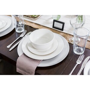 View Silver Plastic Charger Plates with