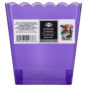 View Light Purple Scalloped Plastic Buckets,