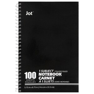 View Jot Mini-One-Subject Spiral-Bound Notebooks, 100-pg,