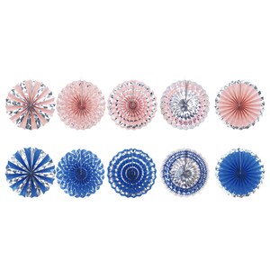 View Assorted Hanging Party Fan Decorations,