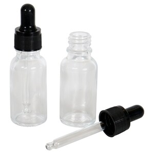 View Crafters Square Glass Dropper Bottles,