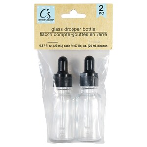 View Crafter's Square Glass Dropper Bottles,
