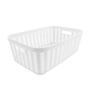 View Large Plastic Woven Storage Baskets,