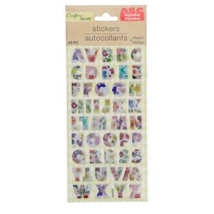 View Crafters Square Metallic Puffy Alphabet