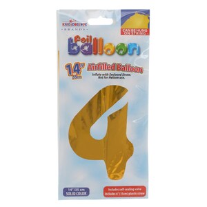 View Kaleidoscope Gold Helium Number Balloon