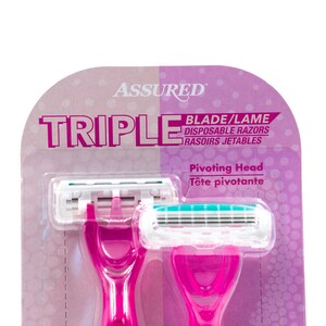 View Assured Triple Bladed Disposable Razors,