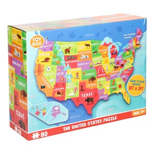 Toy Box United States Floor Puzzle, 80-pc Pack. | Dollar Tree