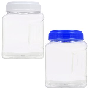 View Plastic Containers with Colored Screw-Top