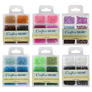 View Crafters Square Glass Bead Sets,