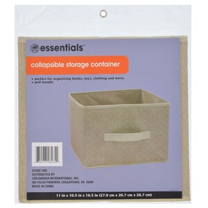 View Essentials Tan Collapsible Storage Containers