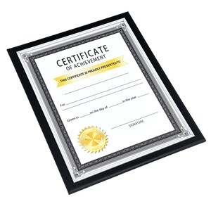 View Black Plastic Document Frames with