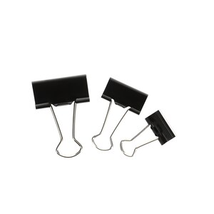 View Jot Black Metal Binder Clips,