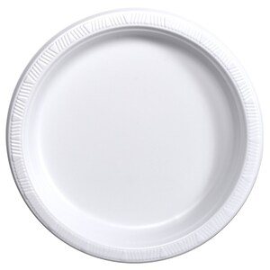 View White 9-in. Plastic Dinner Plates,