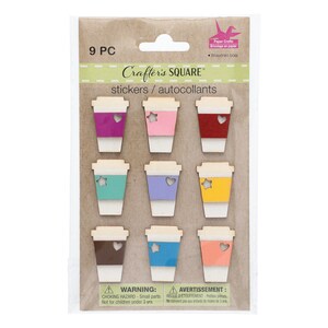 View Crafters Square Wooden Stickers