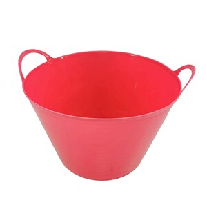 View Plastic Buckets with Handles, 13.62x12.37x9.37