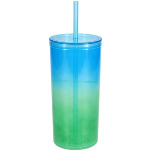 View Ombre Tumblers with Straws, 21