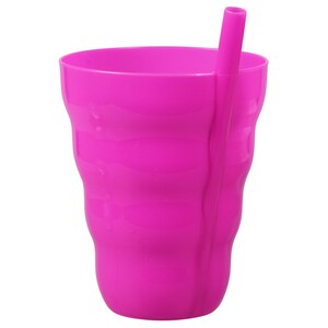 Colorful Plastic Tumblers with Built-In Straws | Dollar Tree