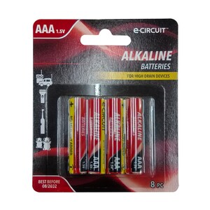 View E-Circuit AAA Alkaline Batteries, 8-pc