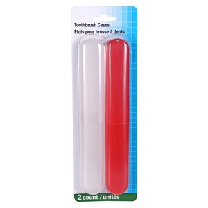 View Plastic Travel Toothbrush Cases, 2-ct.