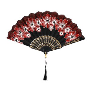 View Floral-Inspired Foldable Fans with Glitter