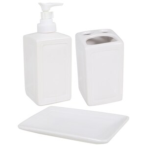 View Solid Color Bathroom Accessories