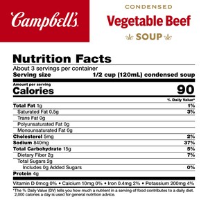 View Campbell's® Condensed Vegetable Beef Soup,