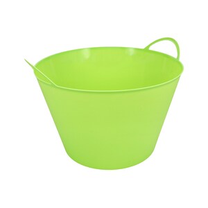 View Plastic Buckets with Handles, 13.62x12.37x9.37
