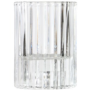 View Ribbed Glass Tea Light Candleholder,