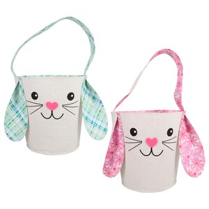 View Canvas Bunny Basket with Ears