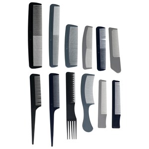 View Colored Plastic Family Comb Sets,