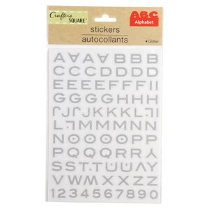 View Crafter's Square Vinyl Alphabet Glitter