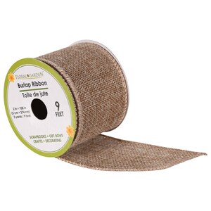 View Floral Garden Polyester Burlap Ribbon,