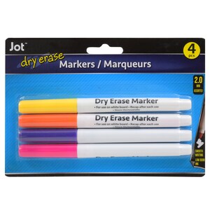 Bulk Jot Bright Dry-Erase Markers, 4-ct. Packs | Dollar Tree