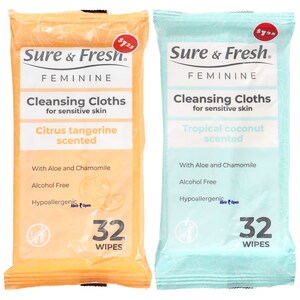 View Sure & Fresh Feminine Wipes,