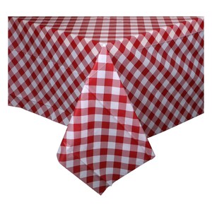 Red Gingham Plastic Table Covers, 54x108-in. | Dollar Tree